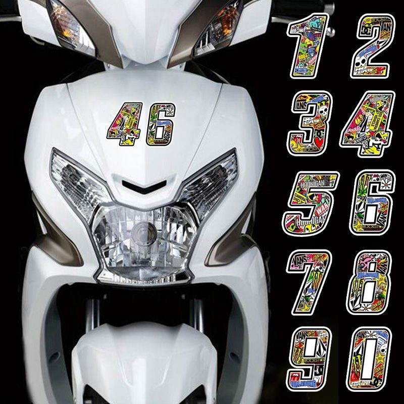 Ego MOTO Unique Racing Car Digital Sticker Scratch Electric Car Sticker ...