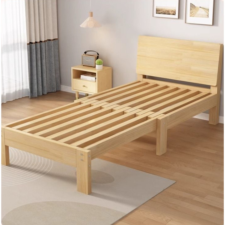 Folding Bed Solid Wood Extendable Bed Frame Sofa Bed Solid Wooden ...