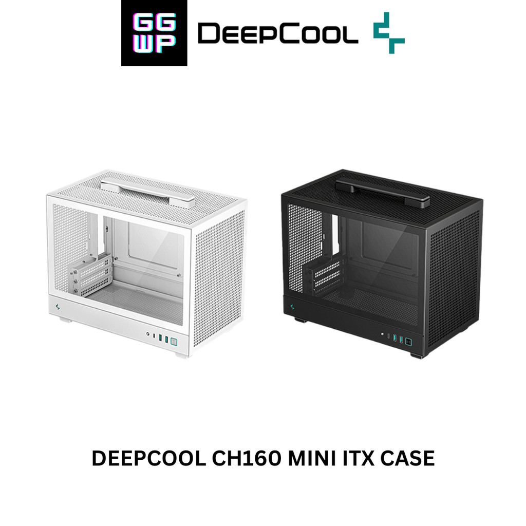 DeepCool CH160 Mini-ITX PC Case, High Airflow Mesh Panels, Full-Sized ...
