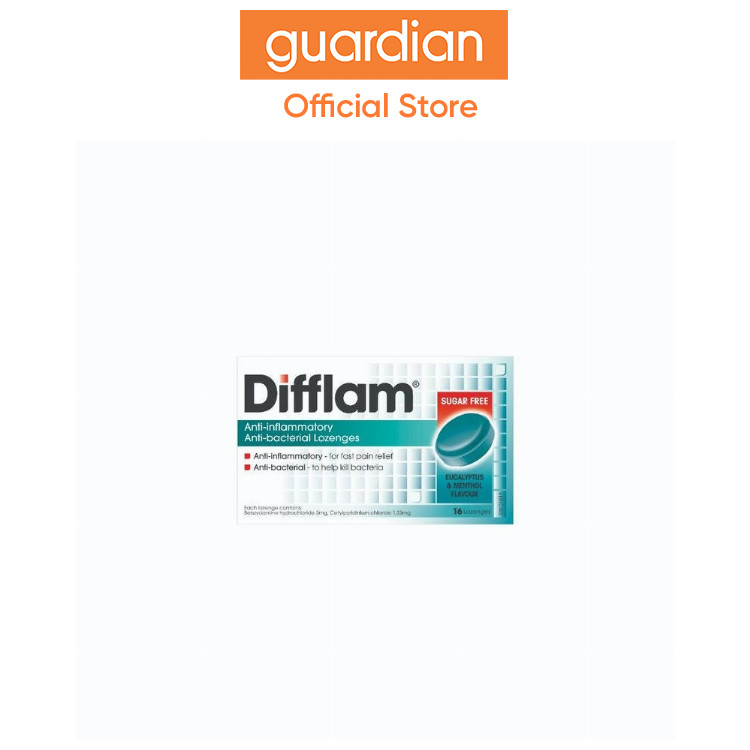 Difflam Anti-Inflammatory Anti-bacterial Eucalyptus & Menthol Sugar ...