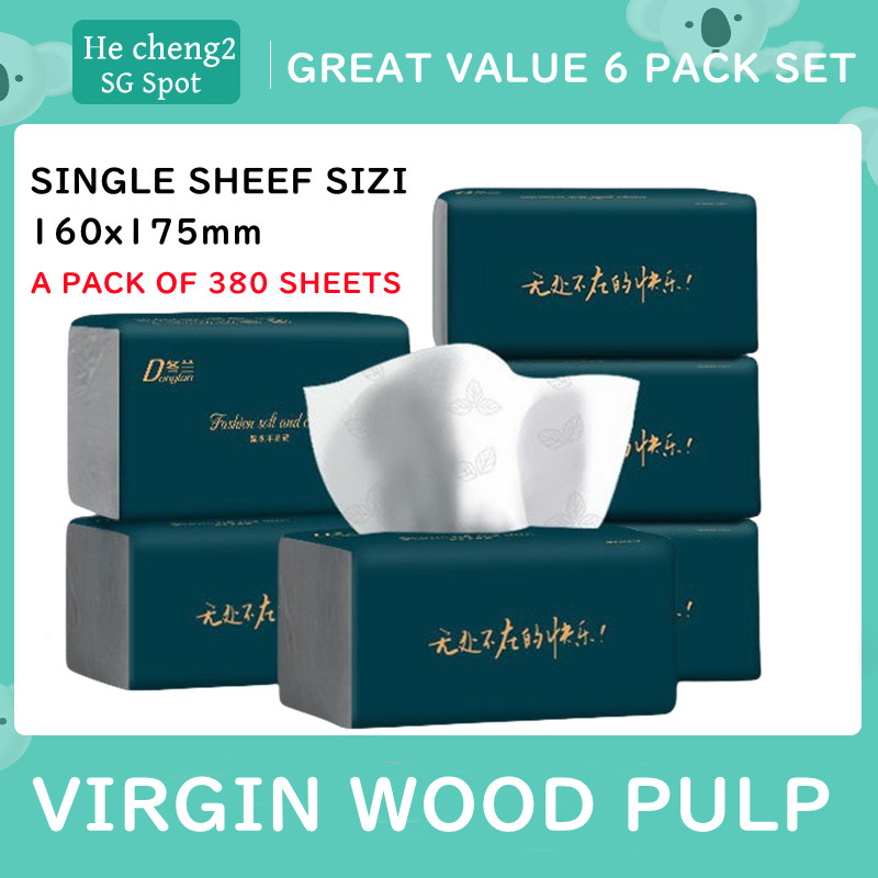 5-Ply Paper Towels by (380 Sheets/Pack, 6 Packs, 2280 Sheets) | Shopee ...