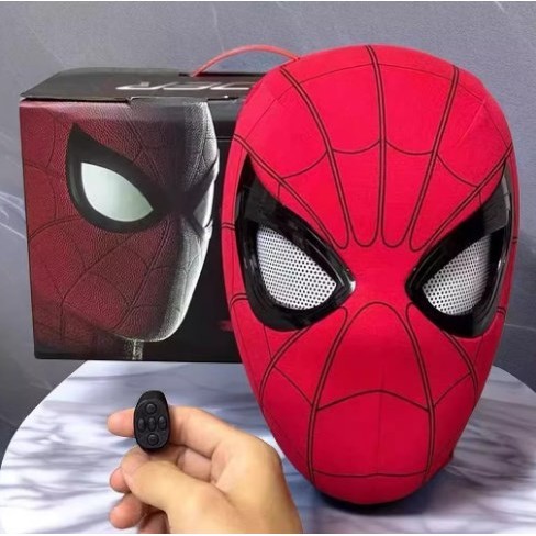 Electric Spider Man Mask Ring Control Blinking Eyes Can Glow Magically ...