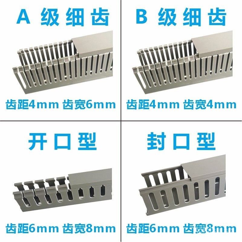 PVC Surface-Mounted Fine Tooth Gray Plastic Distribution Box Cable Tray ...