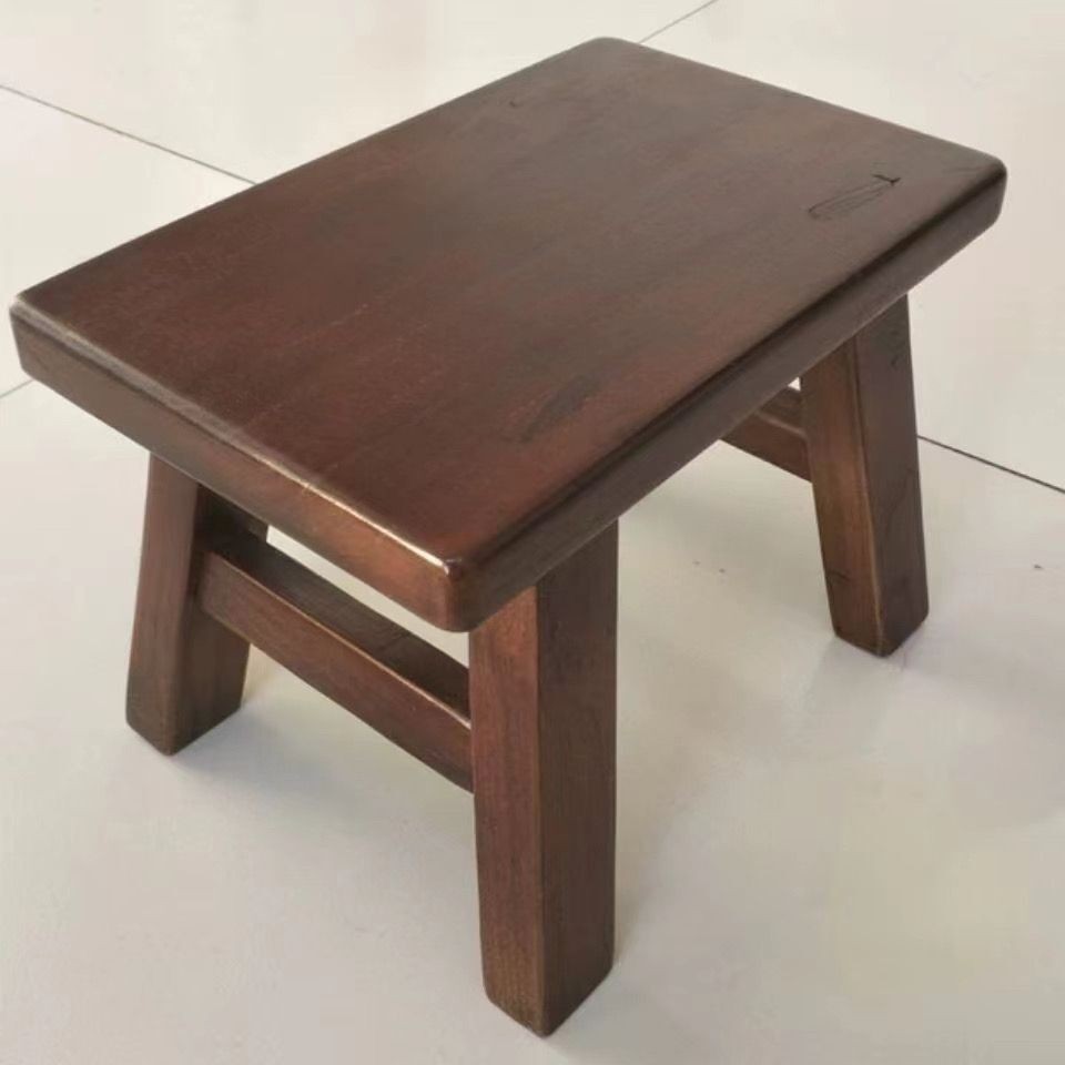 【Spot goods】Solid Wood Small Bench Home Square Stool Children's Stool ...