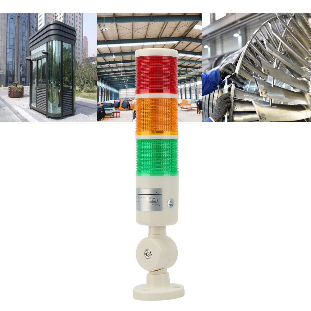 Supergoodsales 24V Industrial Tower Safety Stack Alarm Light Led Multilayer Foldable Buzzer ...