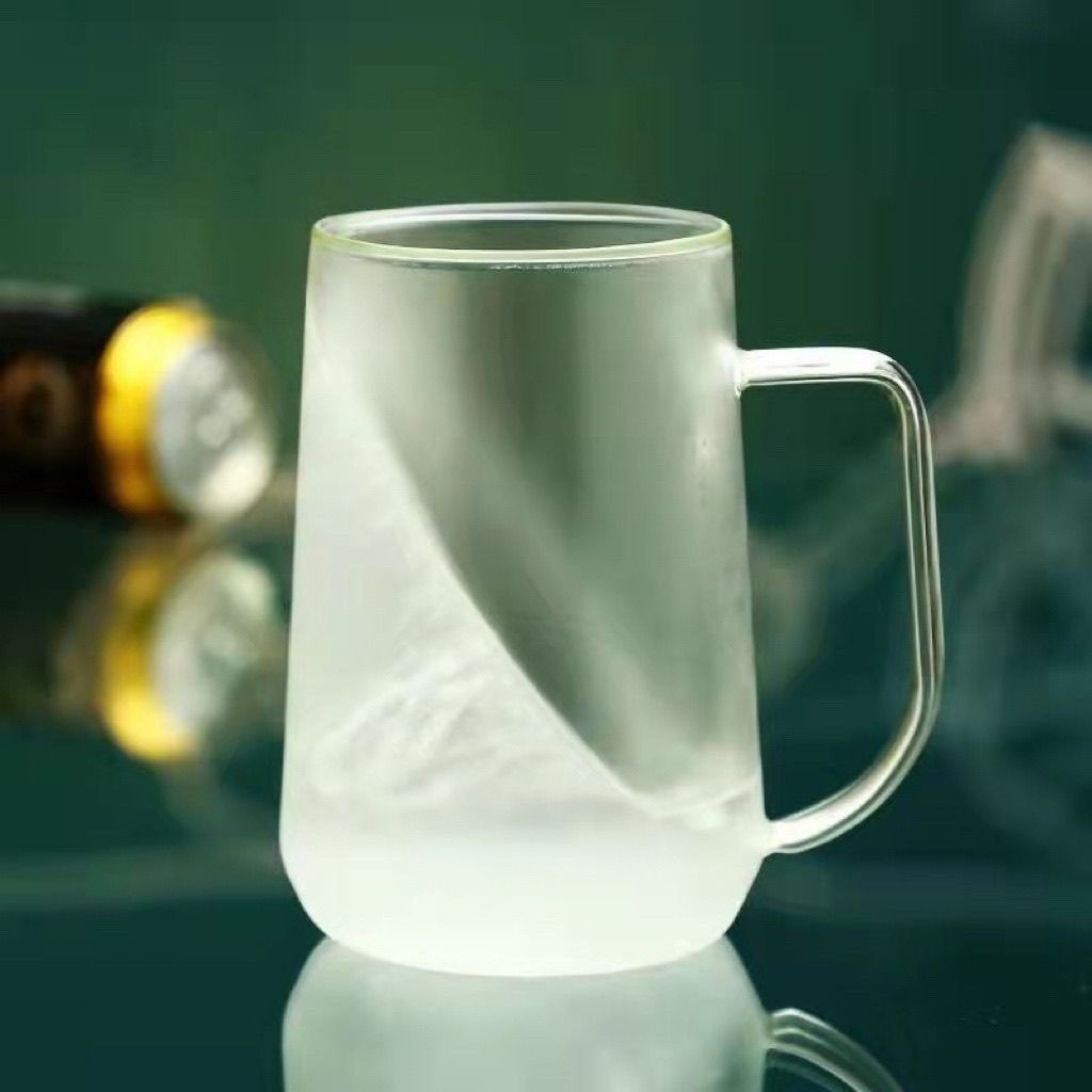 Influencer Same Style Beer Mug Large Capacity Double Glass Freezer Mug ...