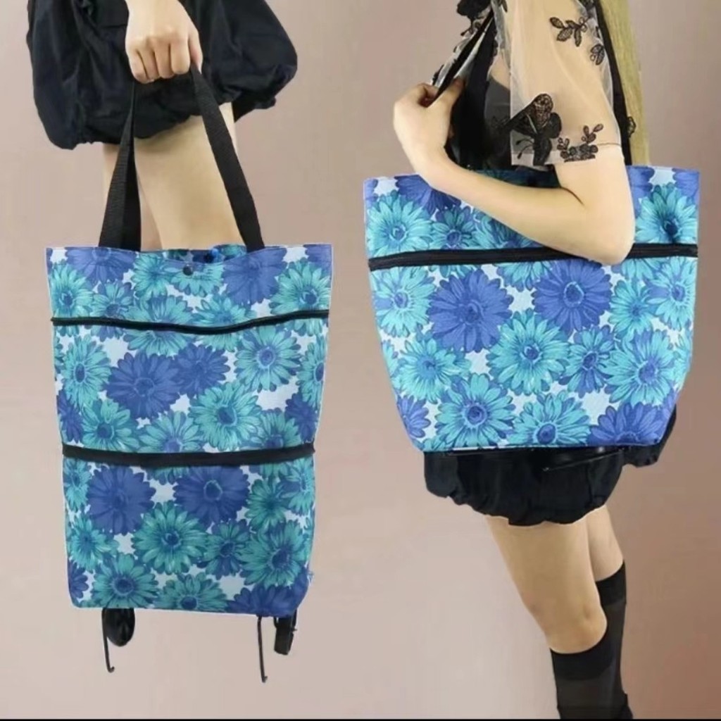 [774Positive Review]Hand-Pulled Shopping Bag Foldable Trolley Bag ...