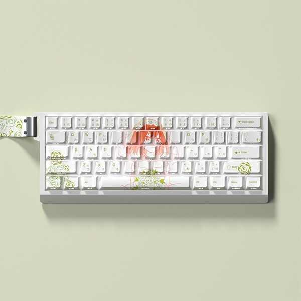 Nakano 4 Leaf Key Cap Transparent Side Engraved PBT Adapted to Maiconez ...