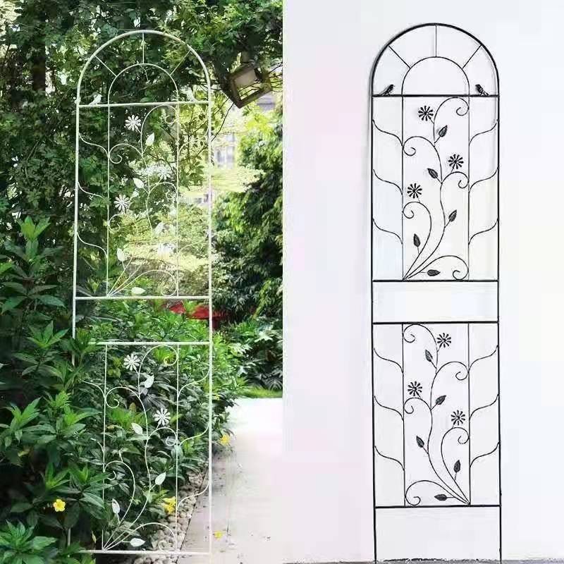 Iron climbing frame with base fence flower rack indoor garden balcony ...