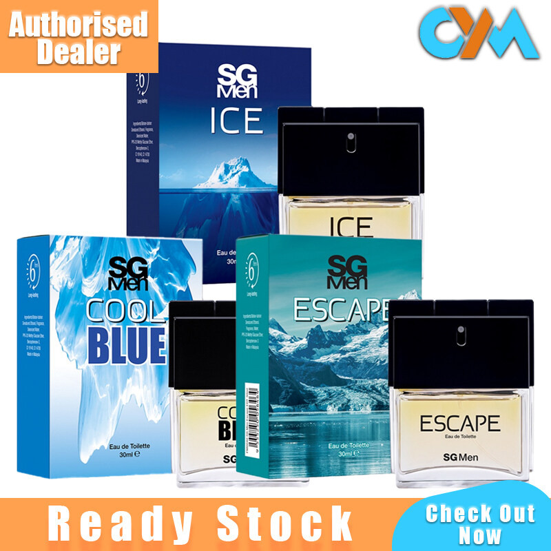 SG Men Minyak Wangi Perfume Lelaki Escape Ice Coll Blue 30ml 6Jam Tahan ...