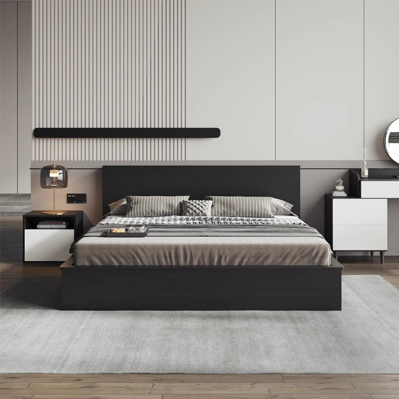 【Pre-order】Modern simple high box bedluxury 1.8m double bed master ...