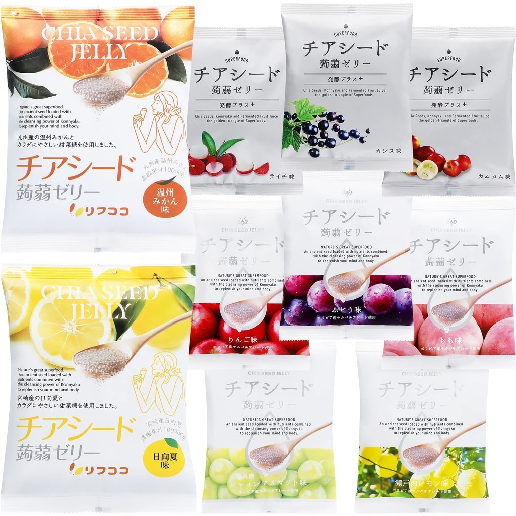 Compare all types of chia seed konjac jelly 10 types assorted set ...