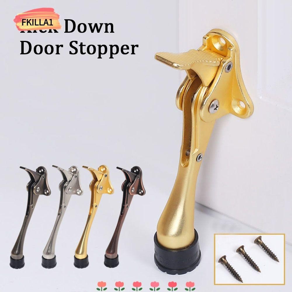 FKILLAONE Kick Down Door Stopper Bedroom Zinc Alloy Anti Collision Self ...