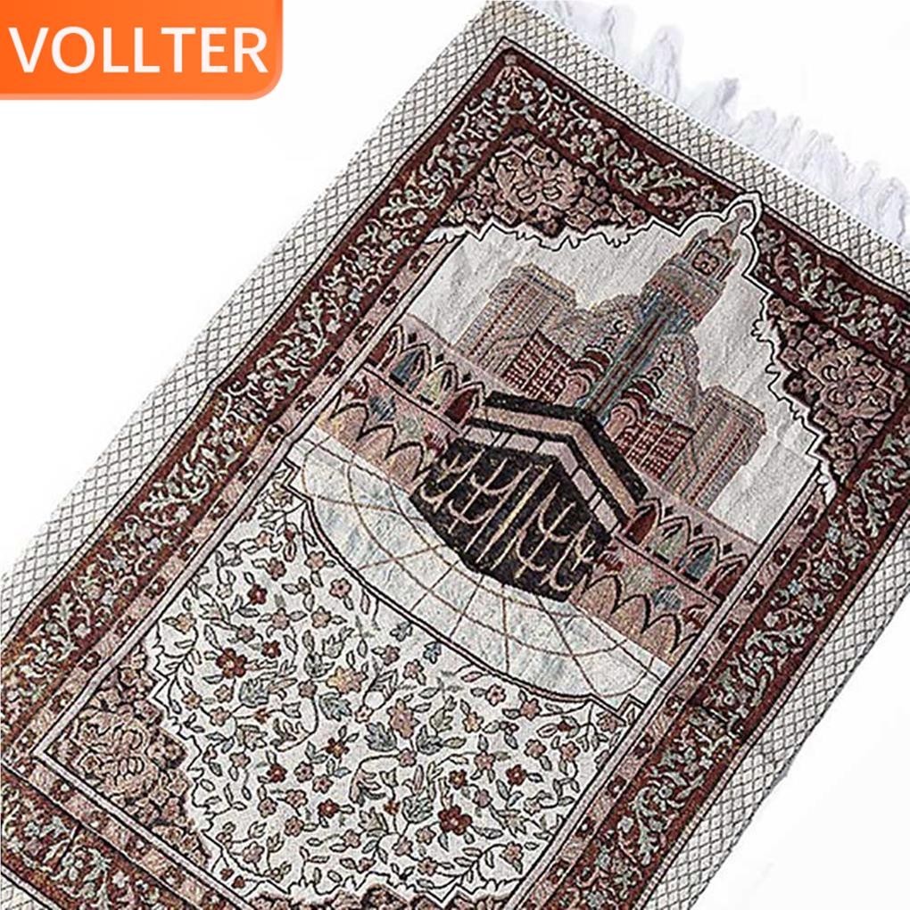 Prayer Rug Soft Blanket Embroidery Gift Carpet Tassel Tapestry Islamic ...