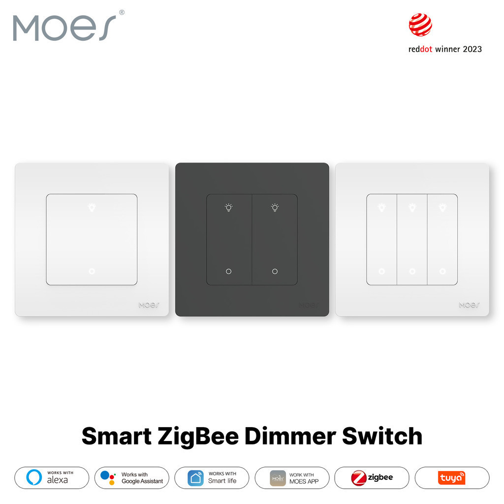 MOES Star Ring Series ZigBee Smart Dimmer Switch for Light Dimming ...