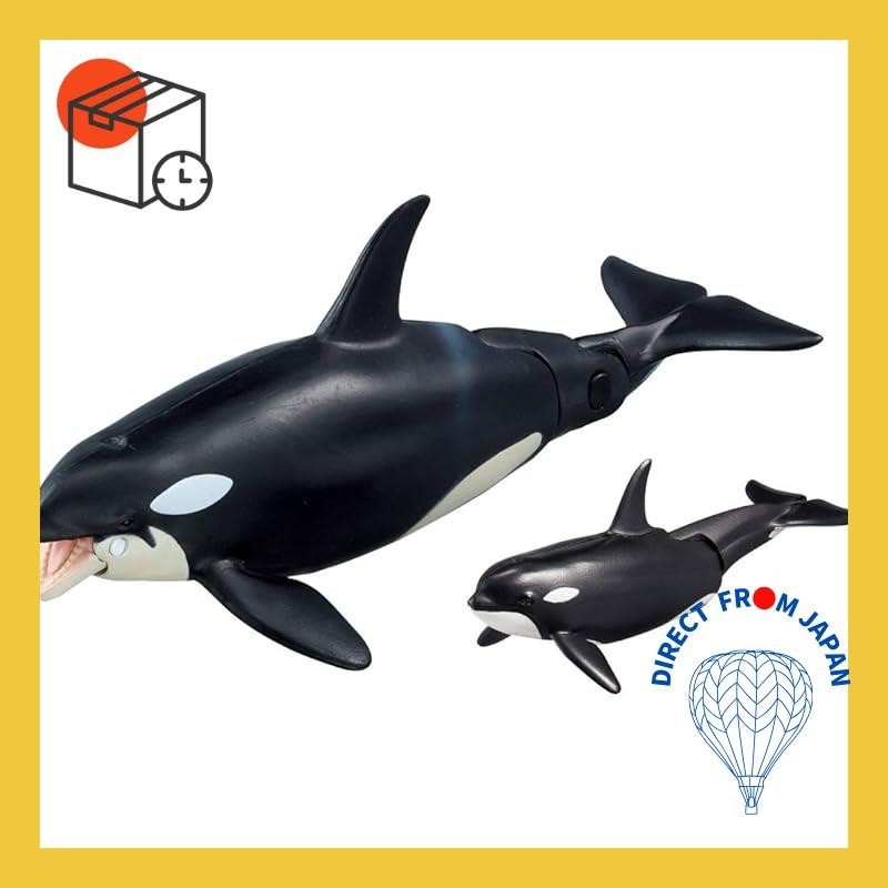 TAKARA TOMY Ania AL-08 Orca Family (Floating Ver.) Animal Dinosaur Toy ...