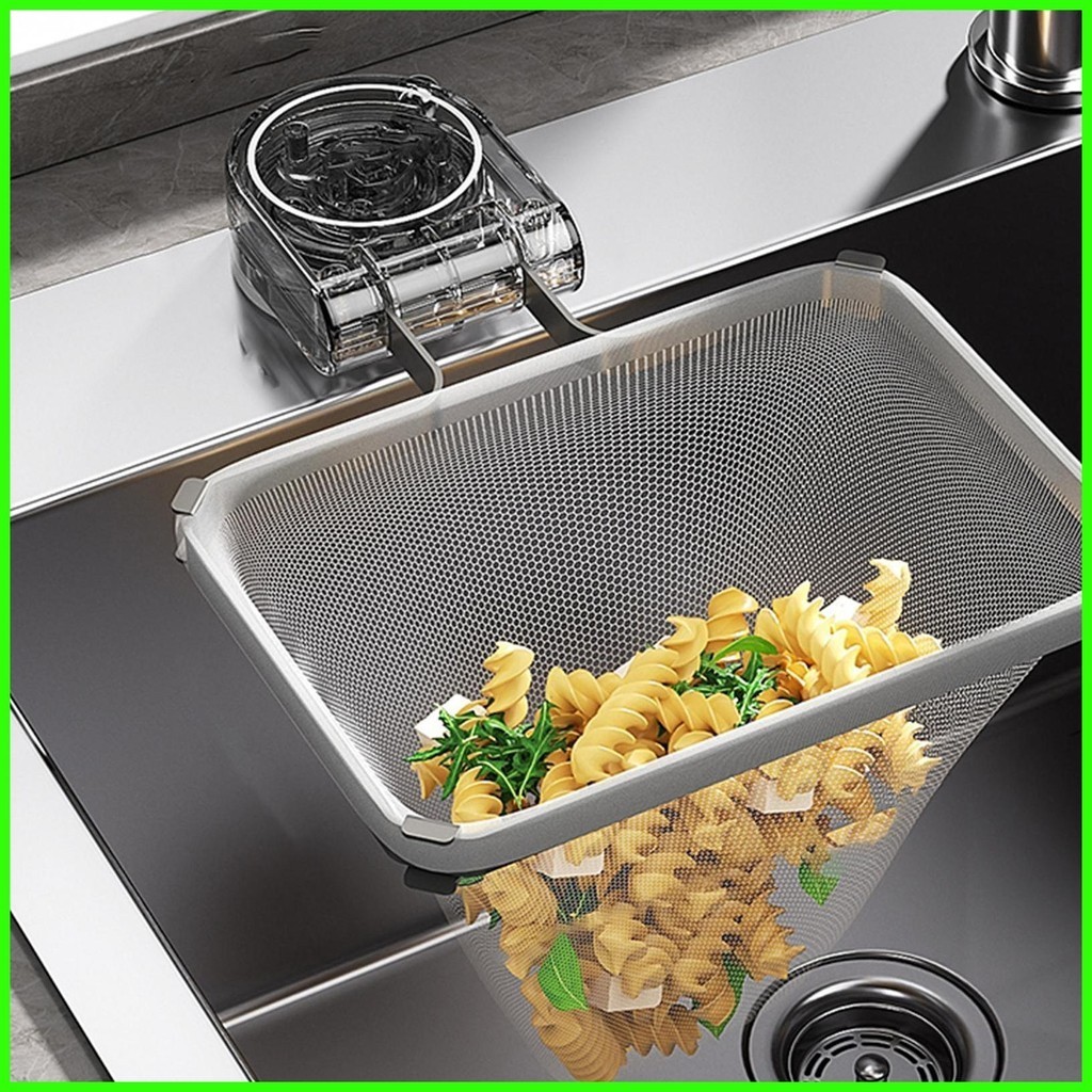 Kitchen Sink Filter Rack Mesh Sink Strainer Bags Holder Suction Cup ...