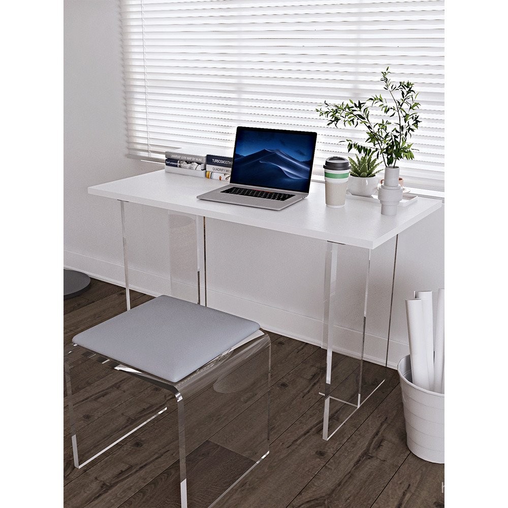 Acrylic Floating Desk Computer Desk Office Desk Home Bedroom Long Desk ...