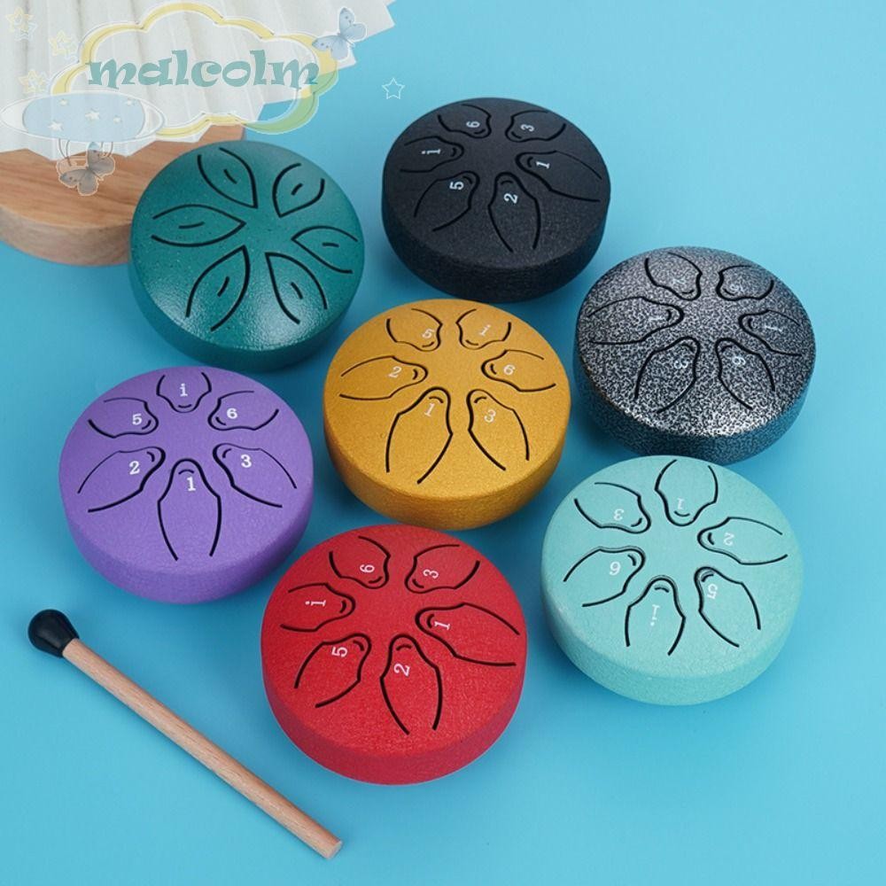 MALCOLM Steel Tongue Drum Set, 6-Tone 3 Inch Mini Hand Pan Drums ...