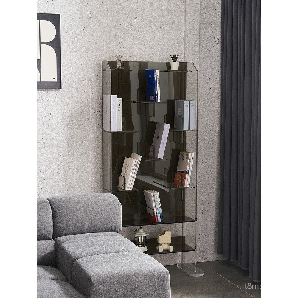 Acrylic Floor Bookshelf Display Stand Cross Bookcase Italian Living ...