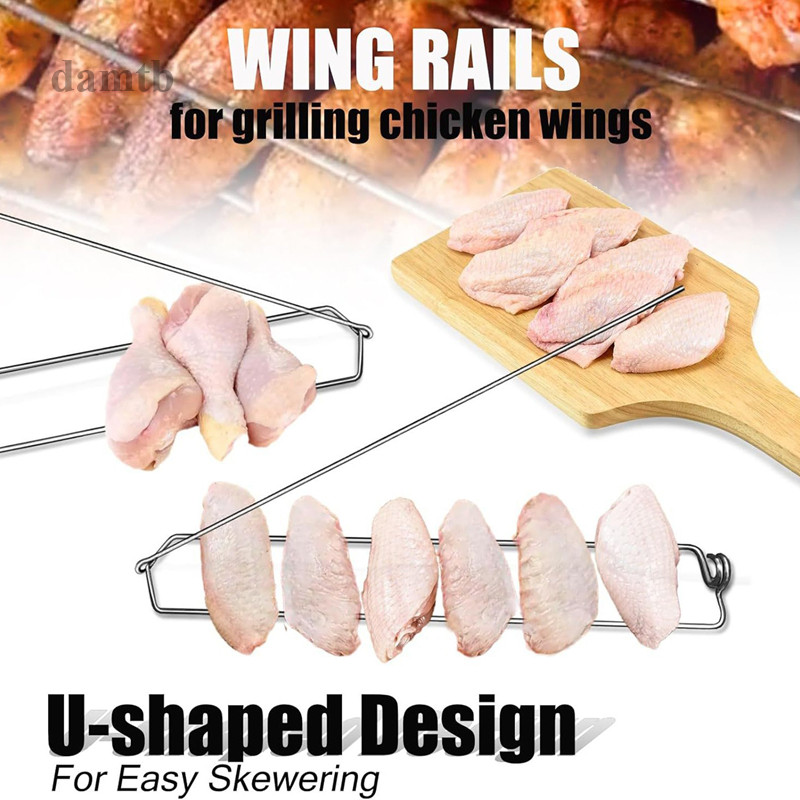 DTB Chicken Wing BBQ Fork Wing Rails For Grilling Chicken Wings Chicken ...