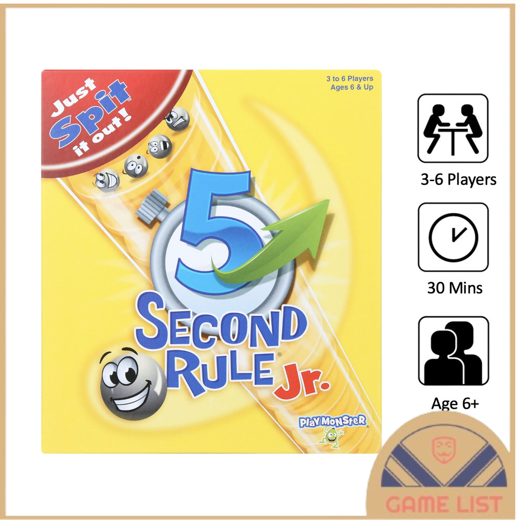 [Local Store]5 Second Rule Junior Kids Favourite Family Game Kids Game ...