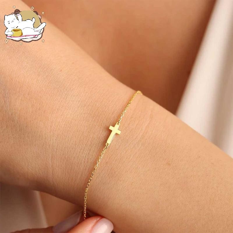 Fashion Cross Chain Bracelet for Women Dainty Christian Prayer ...