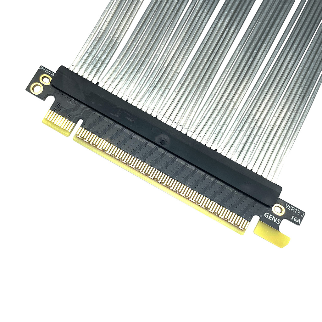 PCI-E 5.0 X16 Graphics Card Extension Cable Silver Plated Cable GEN5 ...