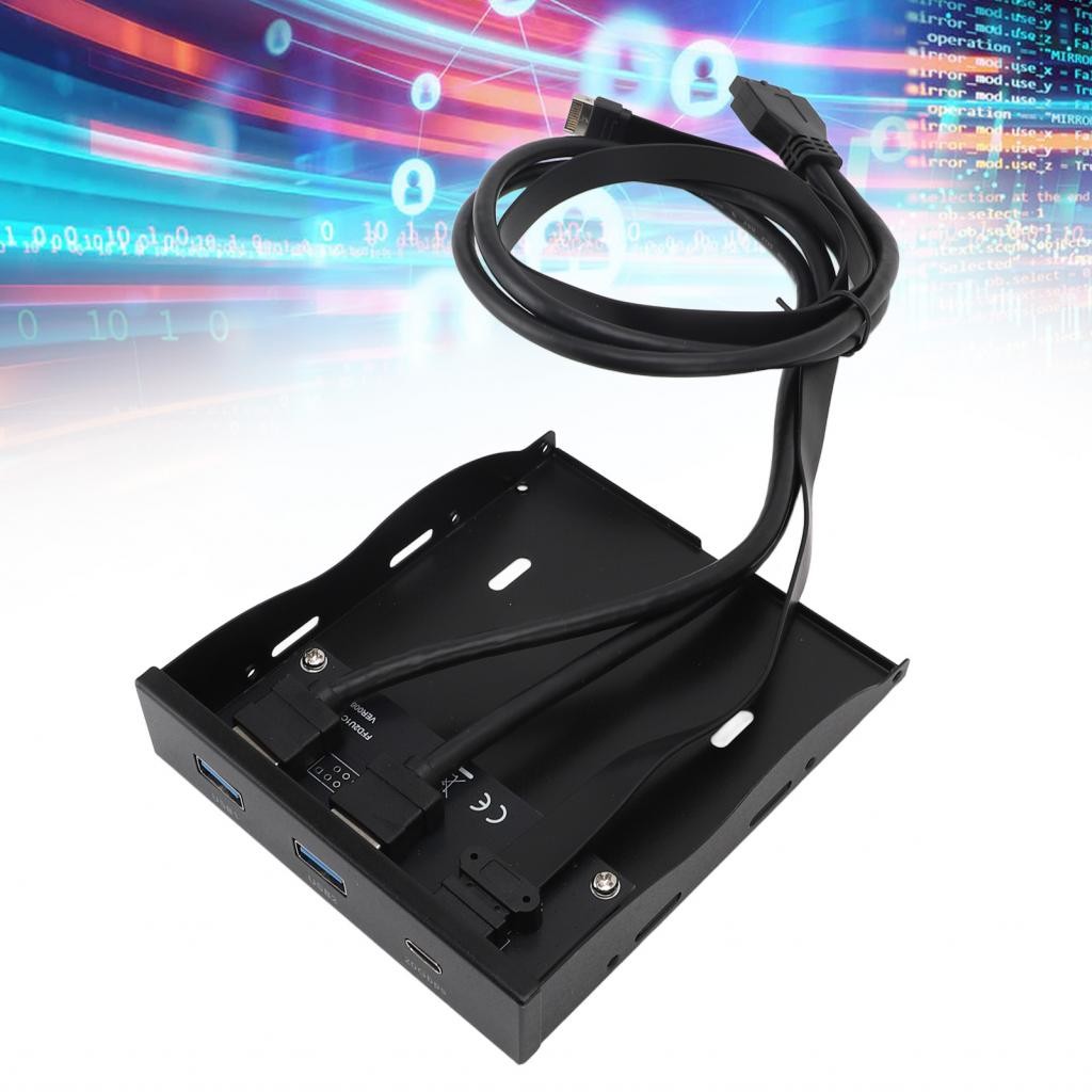 Usihere Serounder 3.5 Inch Floppy Bay Front Panel 3Ports Type C USB3.0 ...