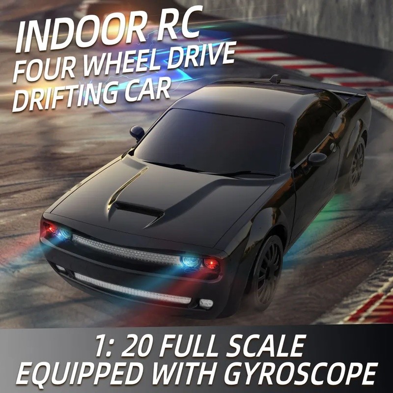 Gyro 1/20 4WD Drift Car with Gyroscope Dodge Challenger Remote Control ...
