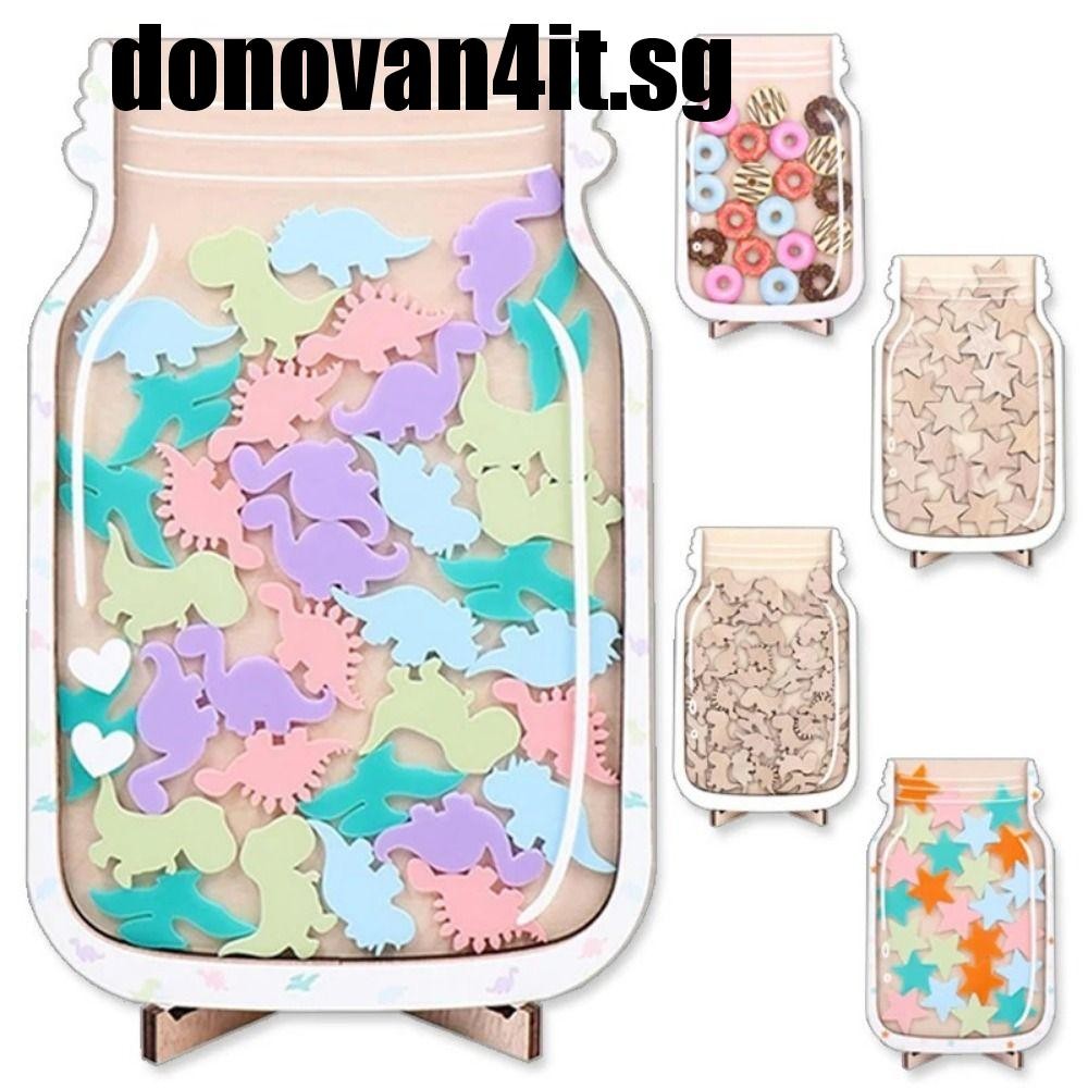 DONOVAN4IT Positive Behavior Rewards Jar, Wooden Cartoon Kids Star ...