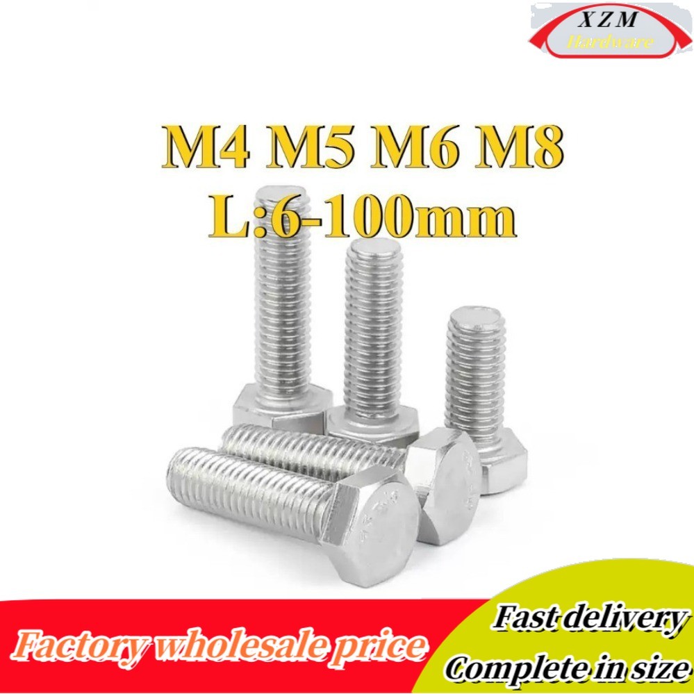 304 Stainless Steel Reverse Thread External Hexagon Bolt Left-Screw ...