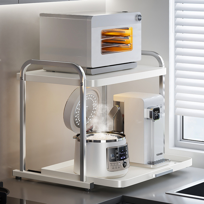 [48H Shipping] Double-Layer Kitchen Microwave Oven Storage Rack Kitchen ...