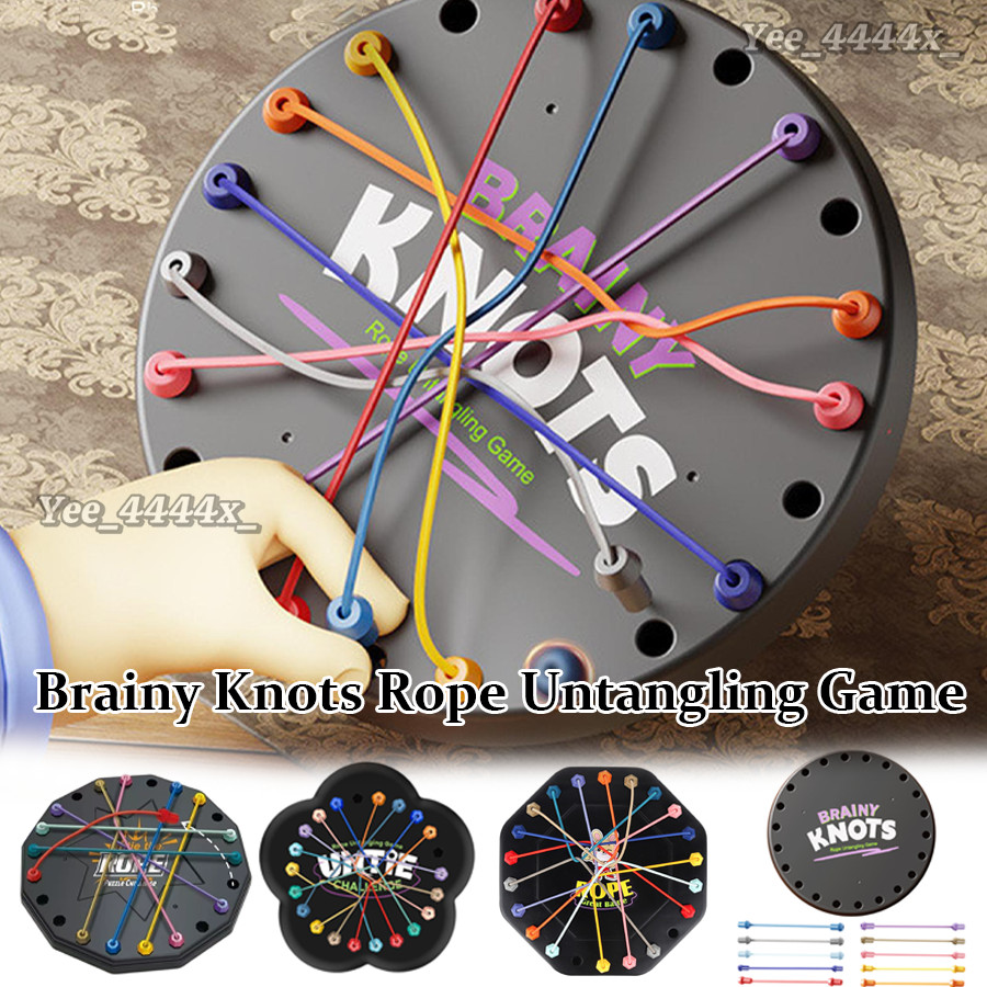 Brainy Knots Game Rope Knots Sensory Social Board Game Logical Thinking ...