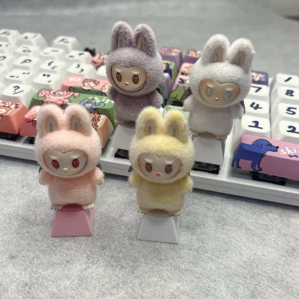 Keycap Unique Original Flocking Labubu Little Angel keycap Mechanical ...