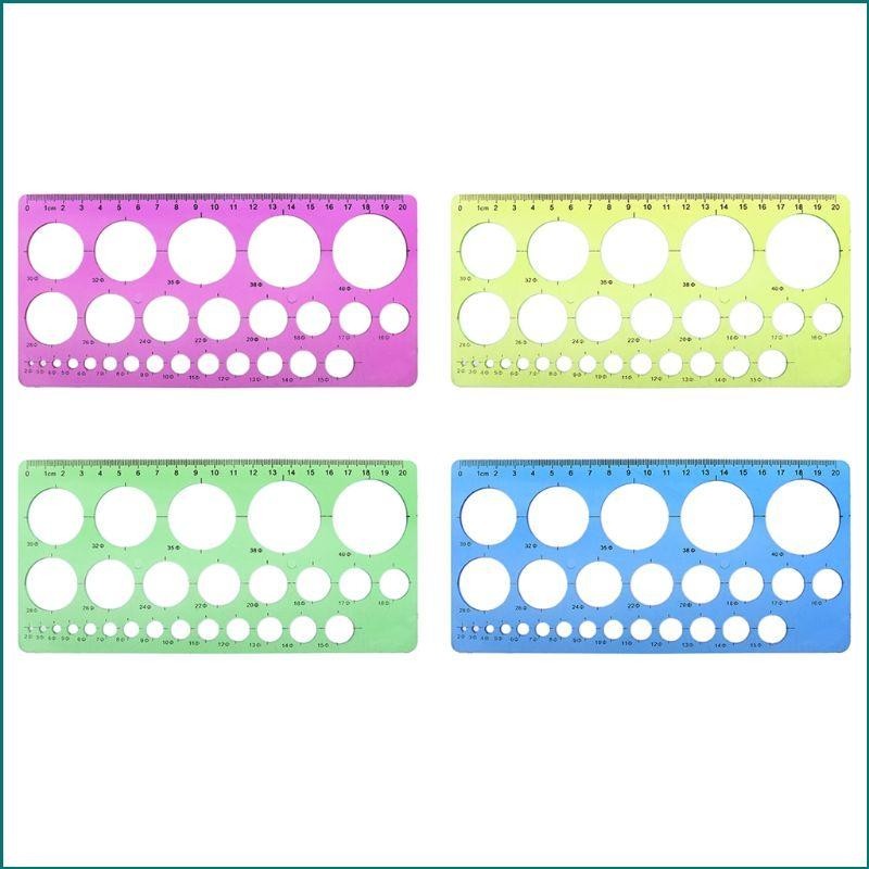 SELA Transparent Ruler Circle Wheel Drafting Measuring Template for ...