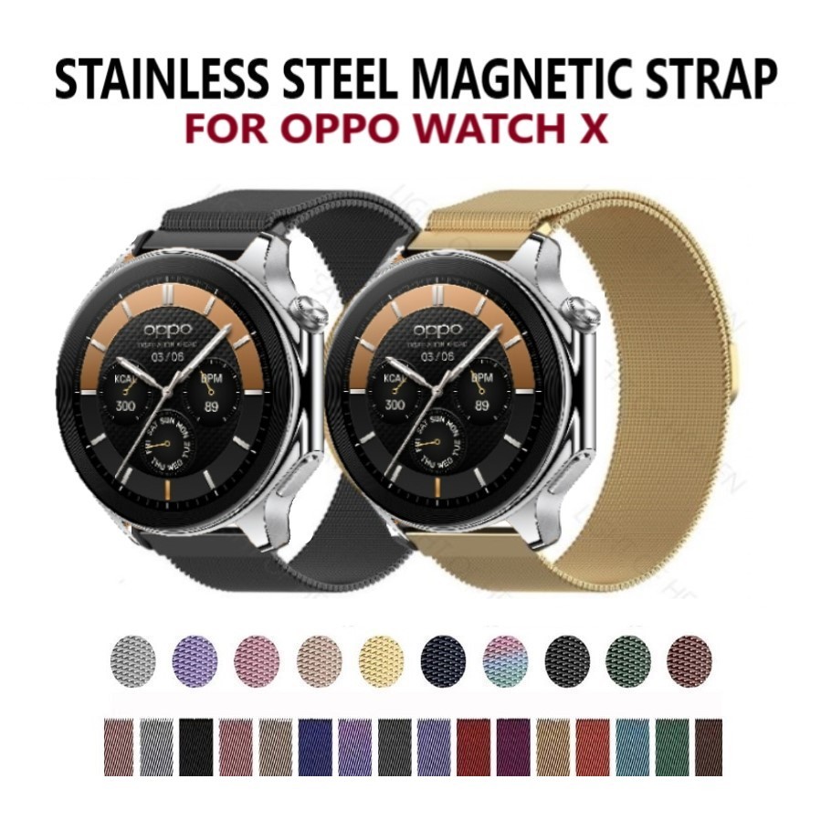 Stainless Steel Magnetic Strap Watch Band for Smart Watch Oppo Watch X ...