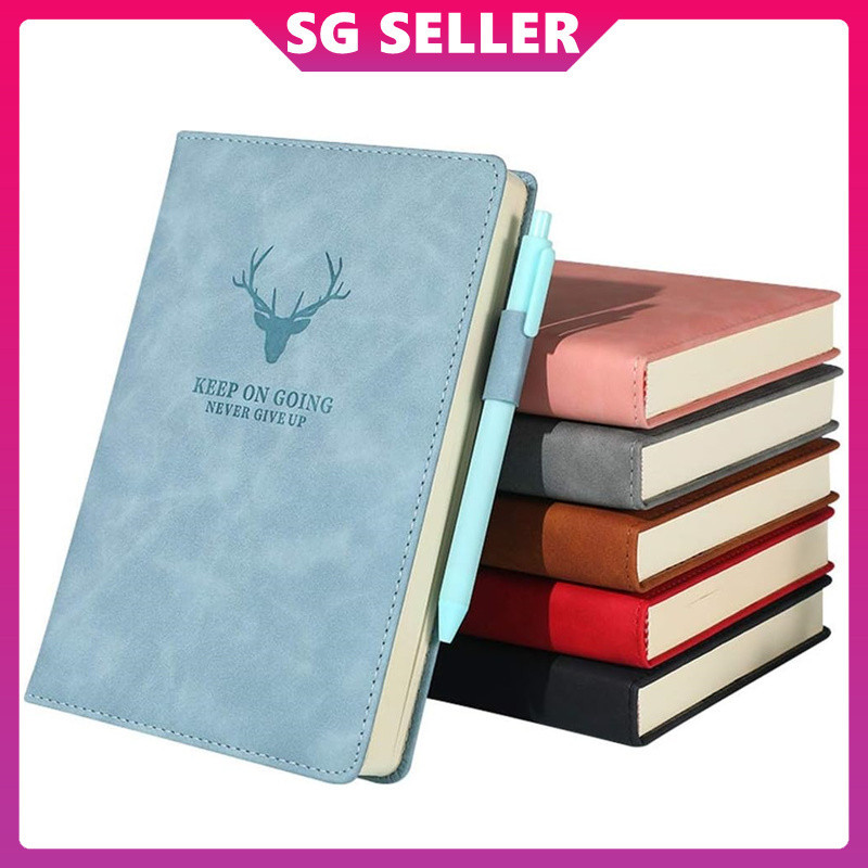 🔥sg Stock🔥notebook A5 B5 Leather Planner Thick 360 Page Notepad Journal