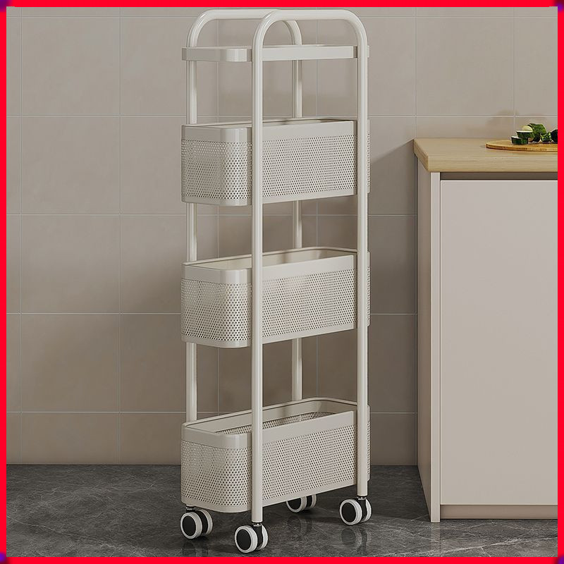 Kitchen Slim Trolley Drawer Narrow Storage Rolling Cart Bathroom Home ...