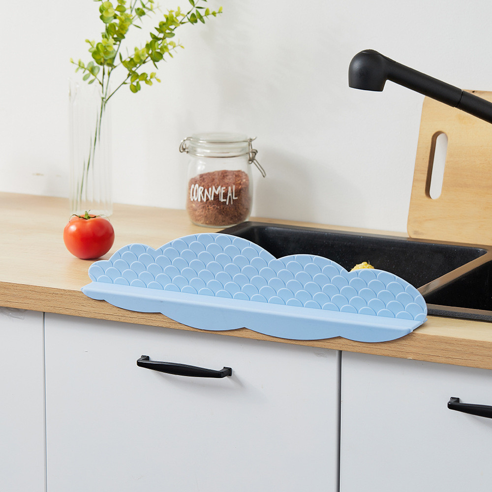 TP-6 Kitchen Sink Table Splash-Proof Silicone Water Baffle Suction Dish ...