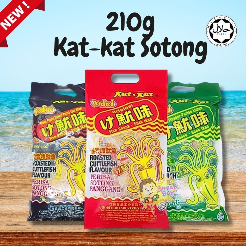 30pcs+ 210g BigPack Kat-Kat Fish Roasted Cuttlefish katkat Fish Snack ...