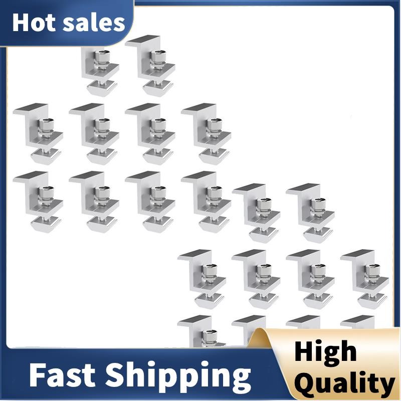 Solar Panel Adjustable Bracket Clamp PV Bracket Mounting Clip Solar End ...