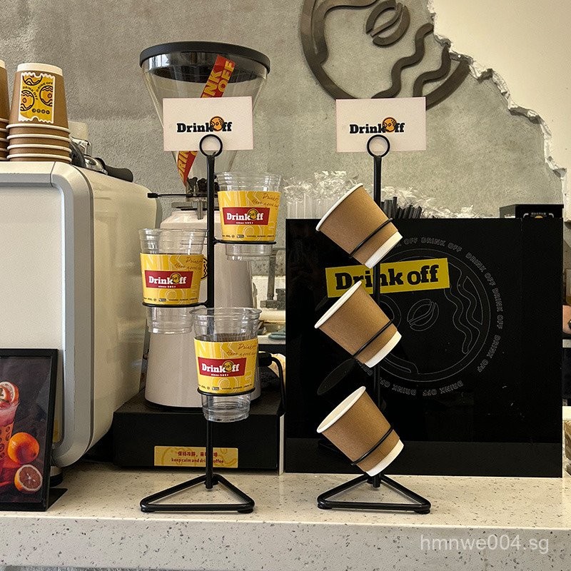 Display Cup Holder Bar Counter Display Desktop Cup Holder Rack Utensils ...