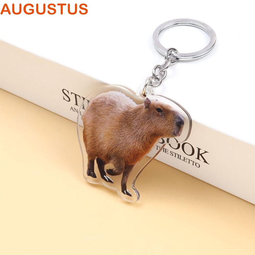 AUGUSTUS Animal Capybaras Keyrings, Resin Cute Capybara Keychain, Key ...