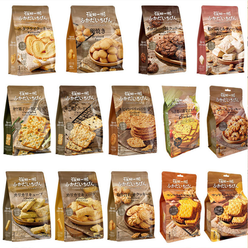 Fukada Kazuaki Butterfly Puff Shrimp Crackers Square Biscuit Cookies ...