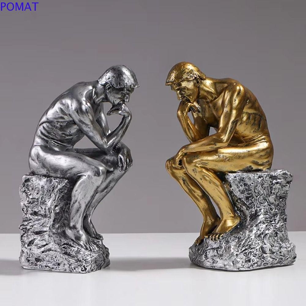 POMAT Thinker Sitting Man Statue, Mini European Style Thinker Sitting ...