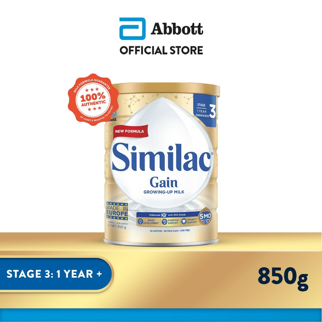 Similac Gain 5MO Stage 3 Growing-Up Baby Milk Powder Formula 800g (1 ...