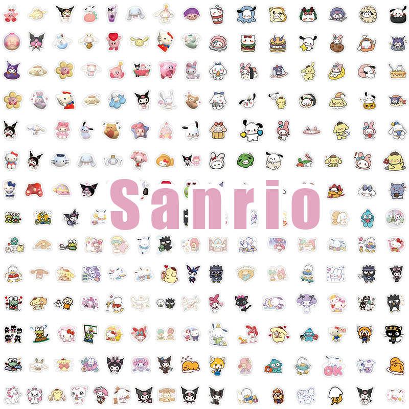 100pcs Sanrio Creative Stickers 2025 New Sanrio Decorative Sticker ...