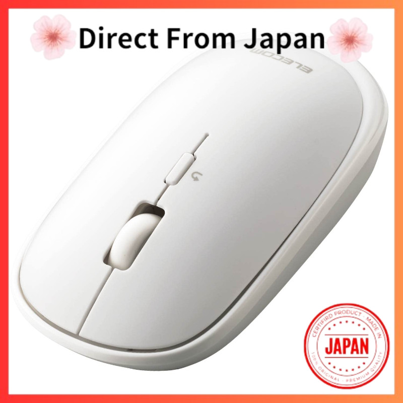 【DirectFromJapan】Elecom Wireless Mouse Bluetooth Slint M-TM10BBWH/EC Slim Silent 4 Buttons with ...