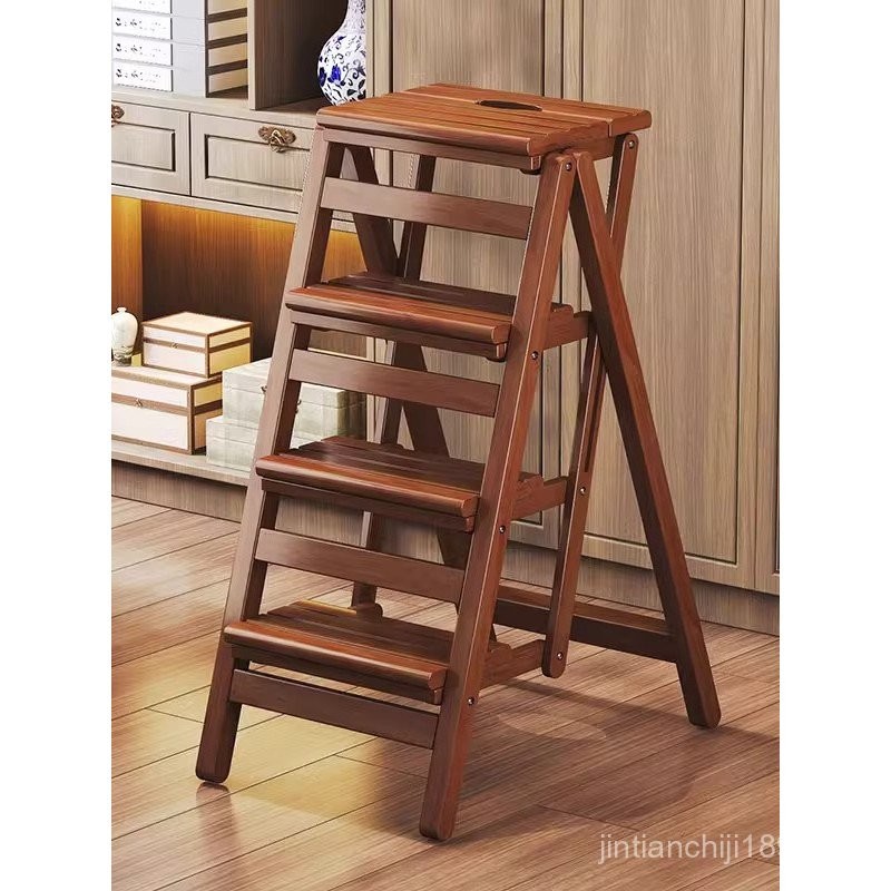 Japanese Seiko Solid Wood Step Stool Multi-Functional Household ...